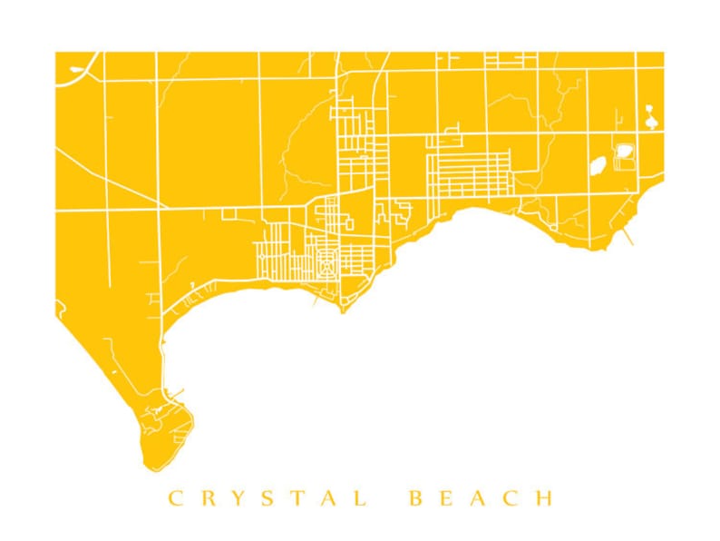 Crystal Beach ON Map Canada Wall Art Fort Erie Ontario - Etsy