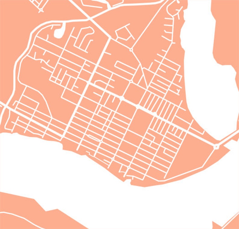 Ballina Map More Sizes and Colors Available New South | Etsy