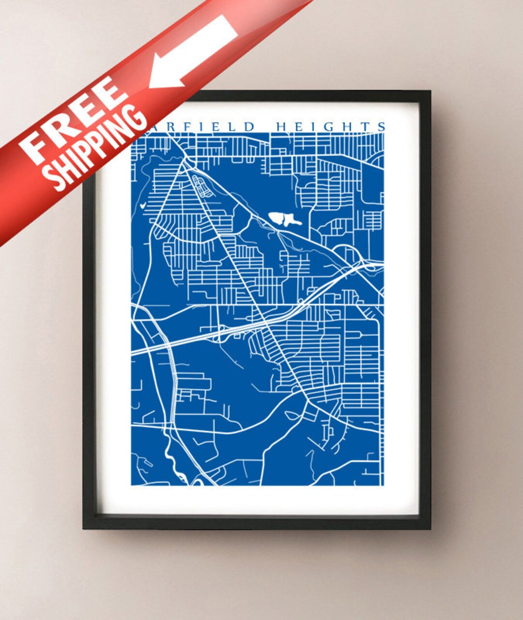 Garfield Heights Map - Ohio Poster Print - Etsy