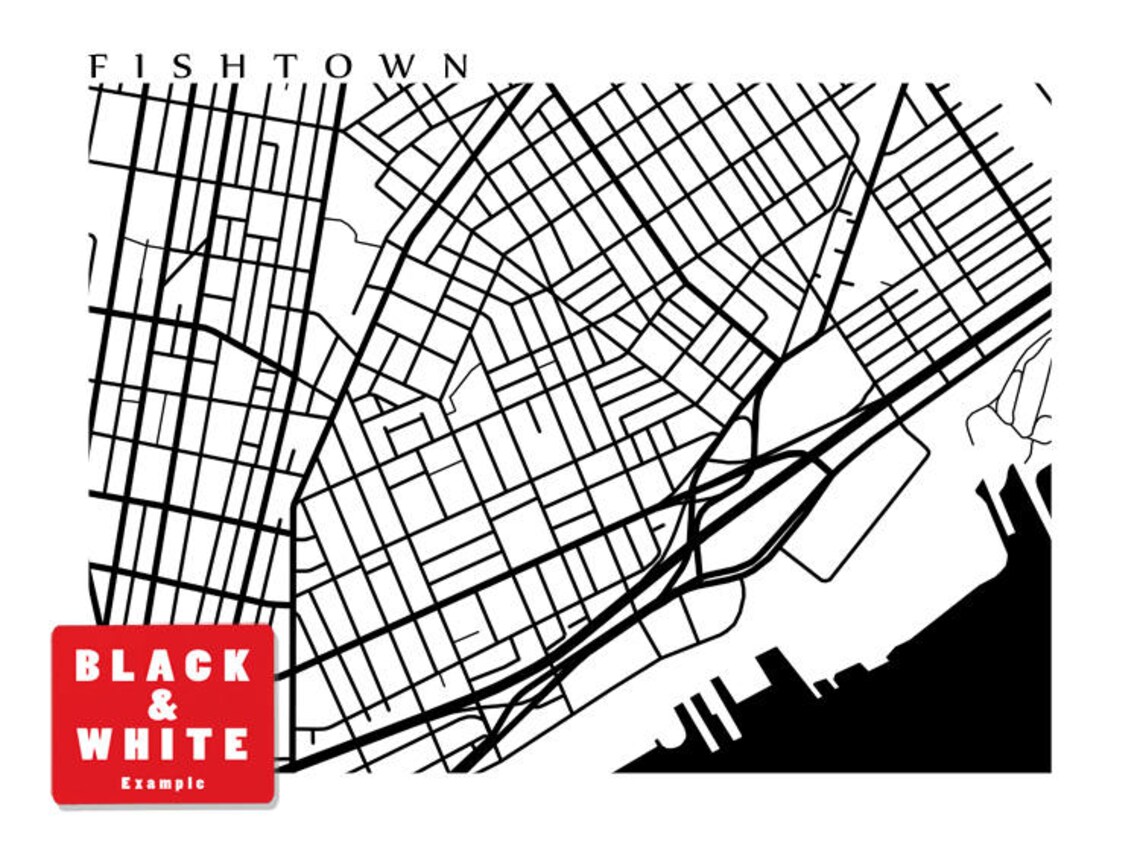 Fishtown Philadelphia Map Print Philly Art Poster - Etsy