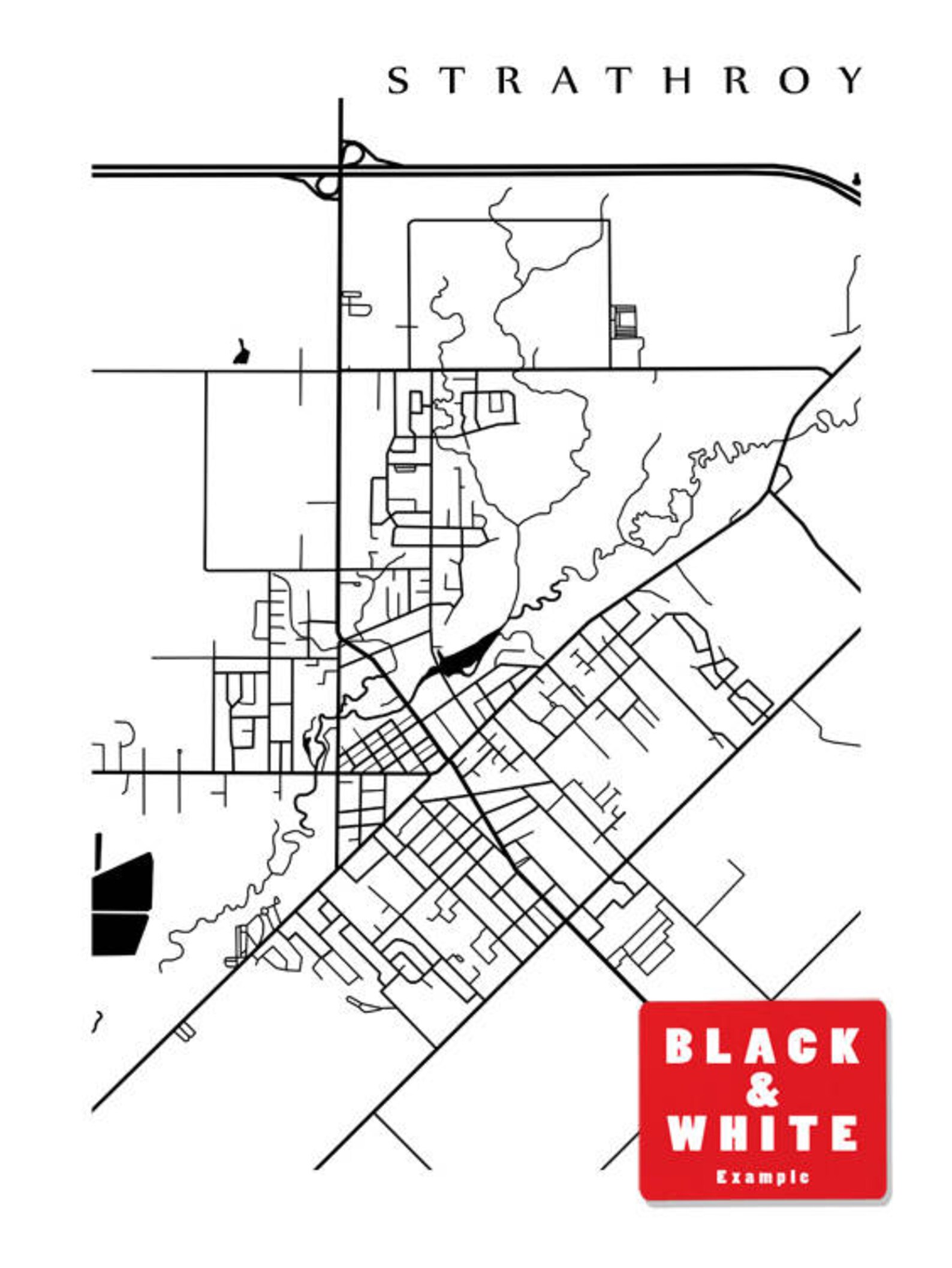 Strathroy, ON Map - Ontario Poster Art - Etsy