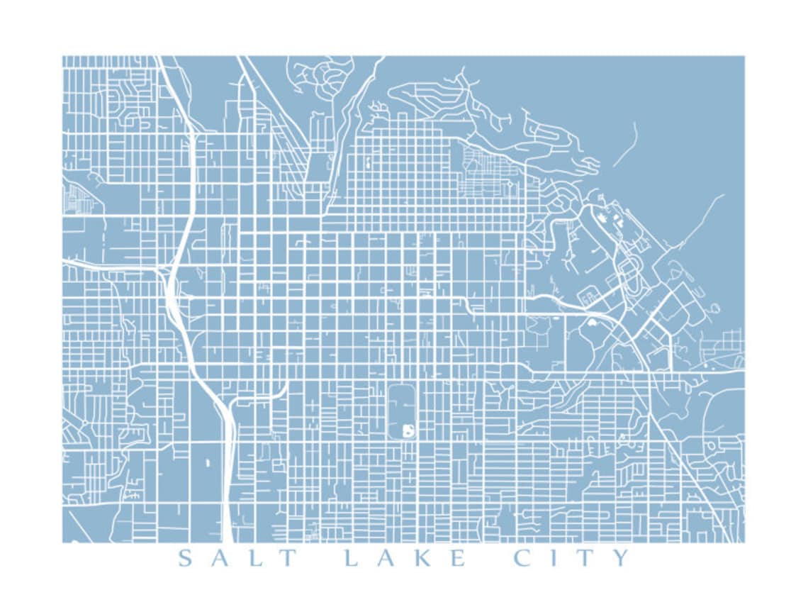 Salt Lake City Map Print | Etsy