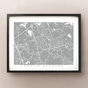 North Reading, Massachusetts Map Print - Etsy