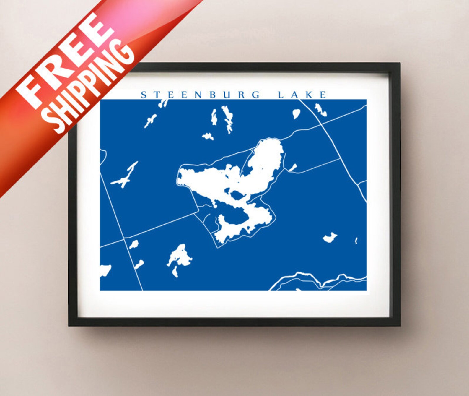 Steenburg Lake Map Print Limerick Ontario Art Poster - Etsy