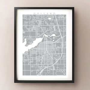 Holland, MI Map - Michigan Poster - Etsy