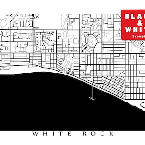White Rock, BC Map Poster Print - Metro Vancouver, Canada - Etsy