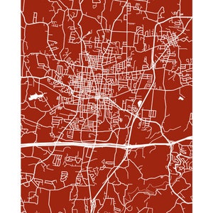 Cookeville, TN Map Print - Tennessee Poster Art - Etsy
