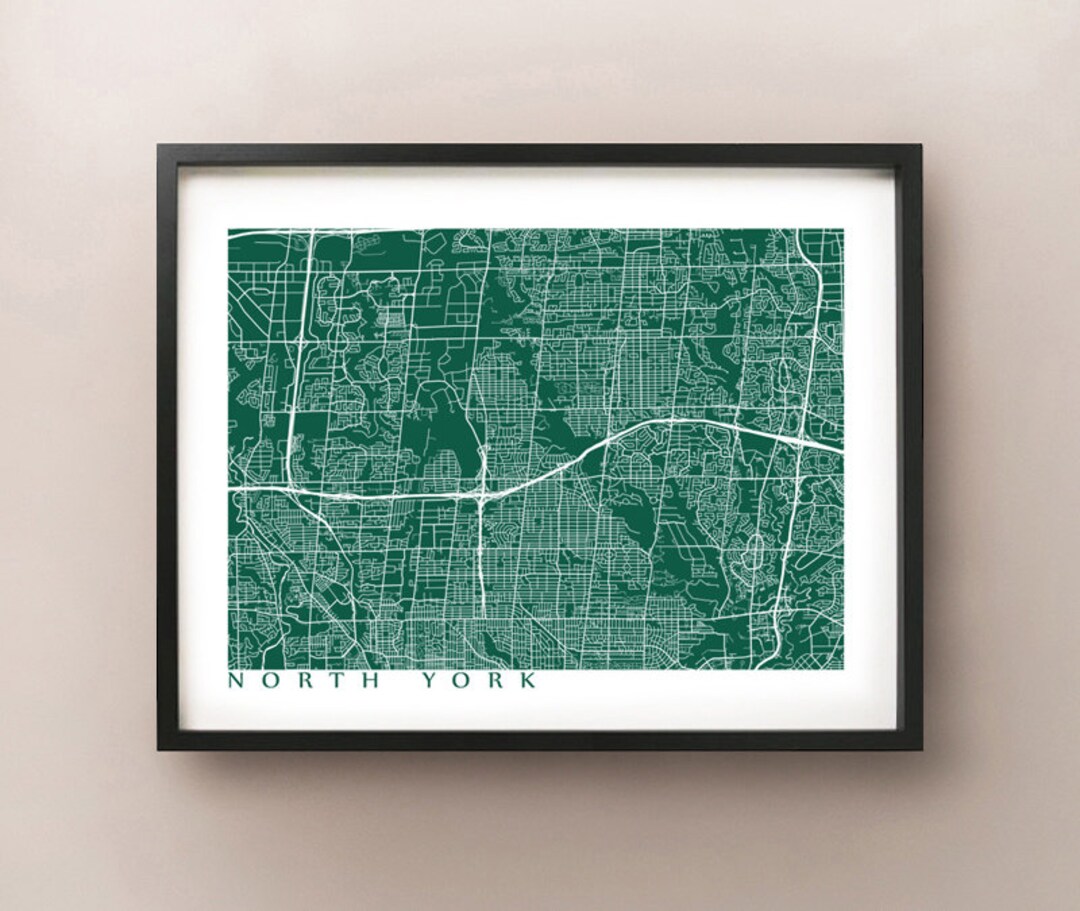 North York Map Print - Toronto Poster - Etsy