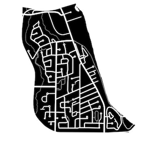 Grapeview Map - St. Catharines ON Neighbourhood Art Print - Etsy