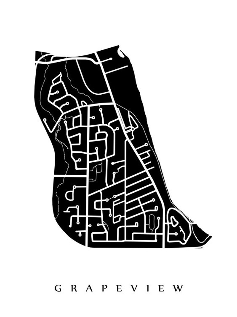 Grapeview Map St. Catharines ON Neighbourhood Art Print - Etsy