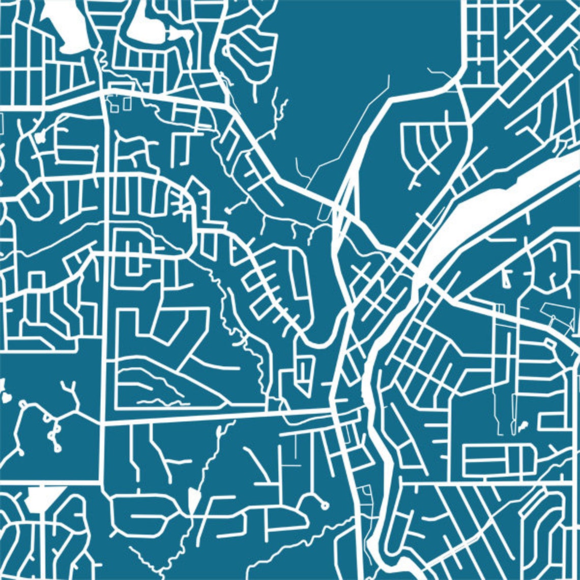 Algonquin IL City Map Print | Etsy