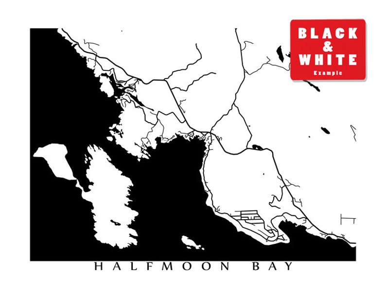 Halfmoon Bay Sunshine Coast BC Map Poster Print British | Etsy