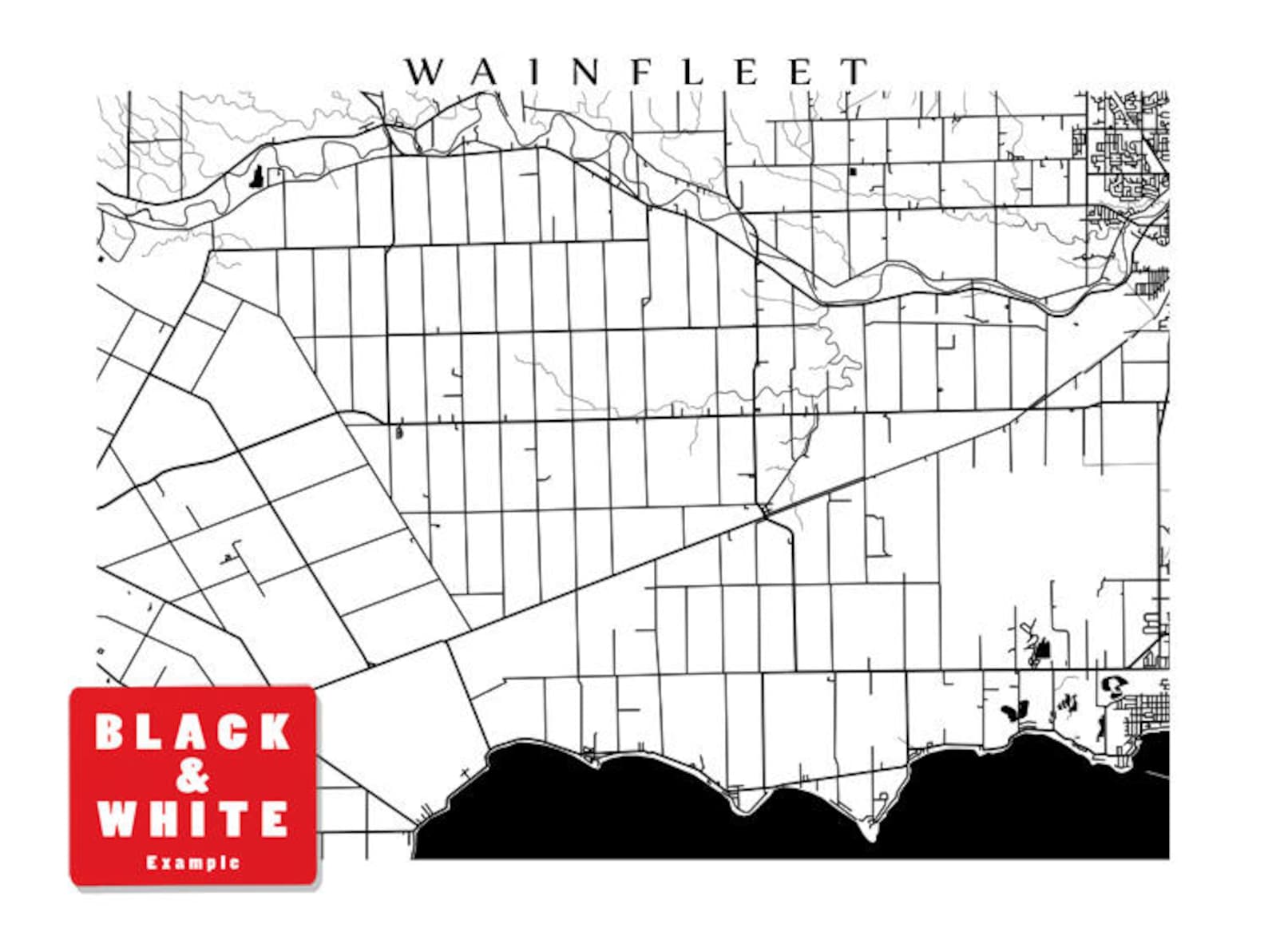 Wainfleet ON Map Canada Wall Art Niagara Region Ontario | Etsy