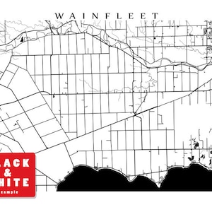 Wainfleet, ON Map - Canada Wall Art - Niagara Region, Ontario - Etsy