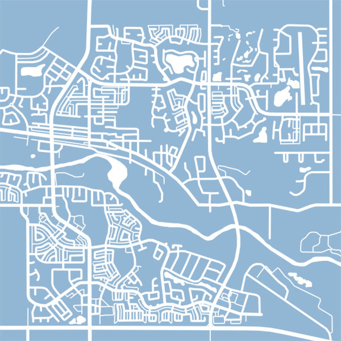 Okotoks AB Map Print Foothills County Alberta | Etsy