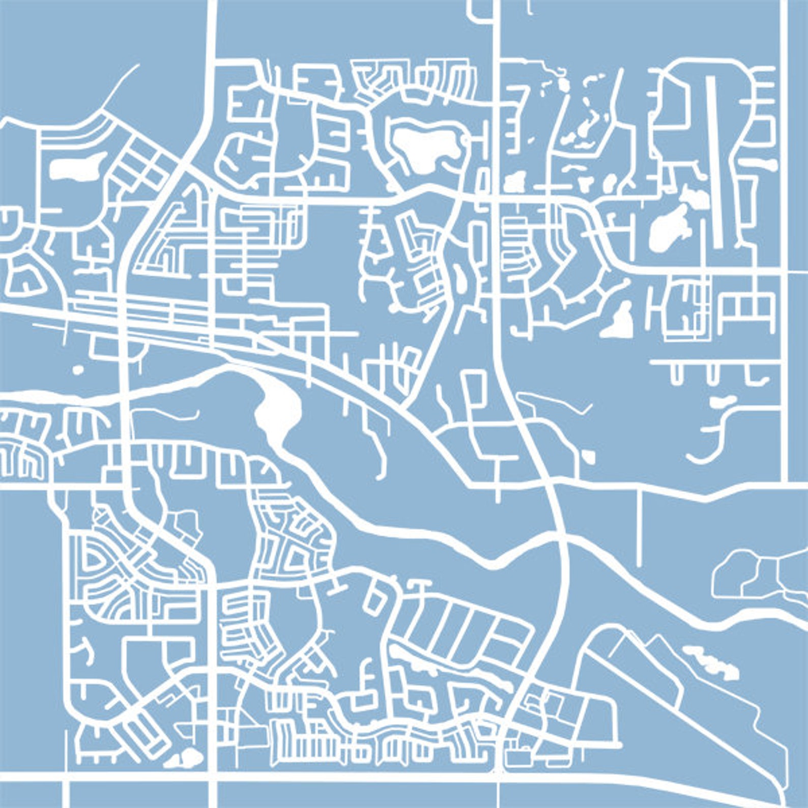 Okotoks AB Map Print Foothills County Alberta | Etsy