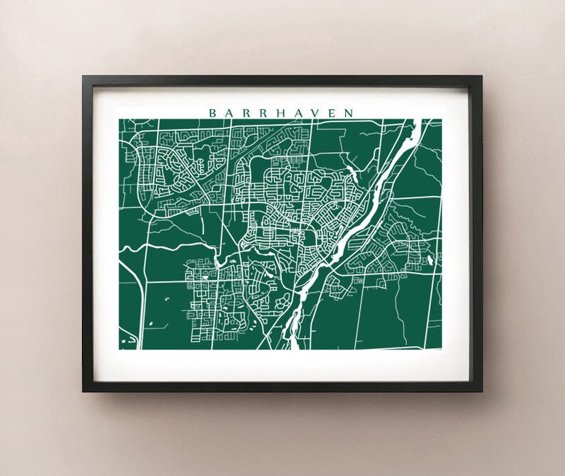 Barrhaven Map Art - Nepean Ottawa, Canada Wall Art - Ontario - Etsy