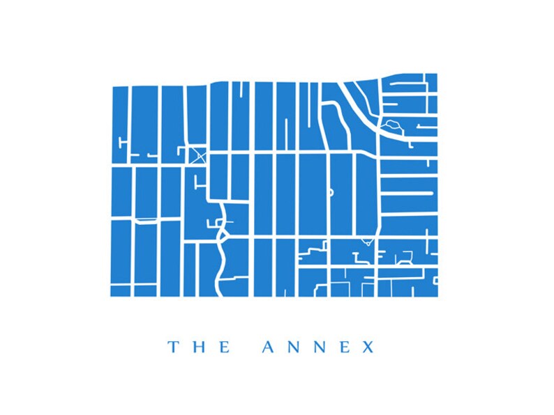 The Annex Map Toronto Neighbourhood Art Print - Etsy