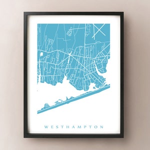 Westhampton, NY Map Print - Westhampton Beach, Quiogue - New York - Etsy