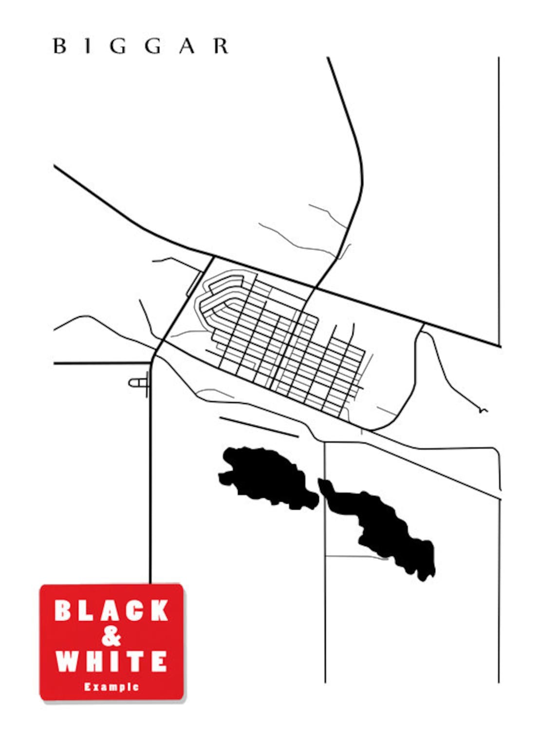 Biggar, SK Map Print - Saskatchewan Poster - Etsy