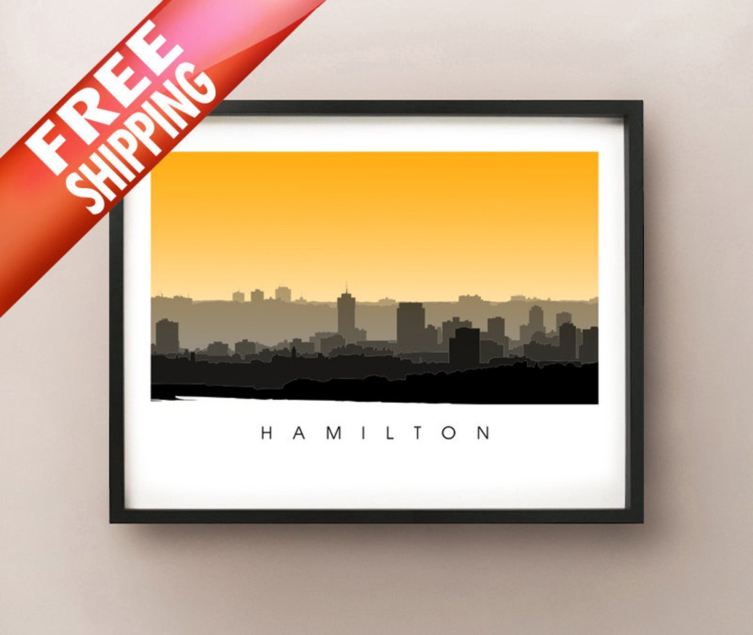 Hamilton Skyline Art - Ontario Poster Print - Etsy