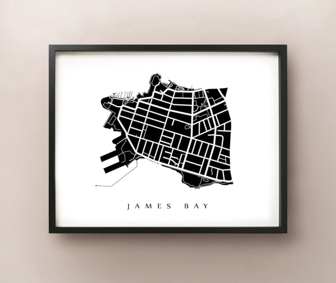 James Bay Map - Victoria Neighbourhood Art Print - Etsy