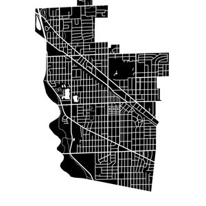Park Ridge Map - Chicago Neighbourhood Art Print - Etsy