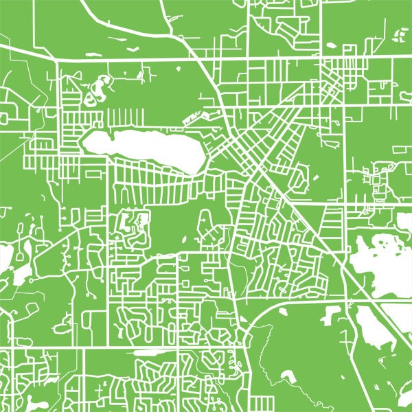 Crystal Lake, IL City Map Print - Etsy