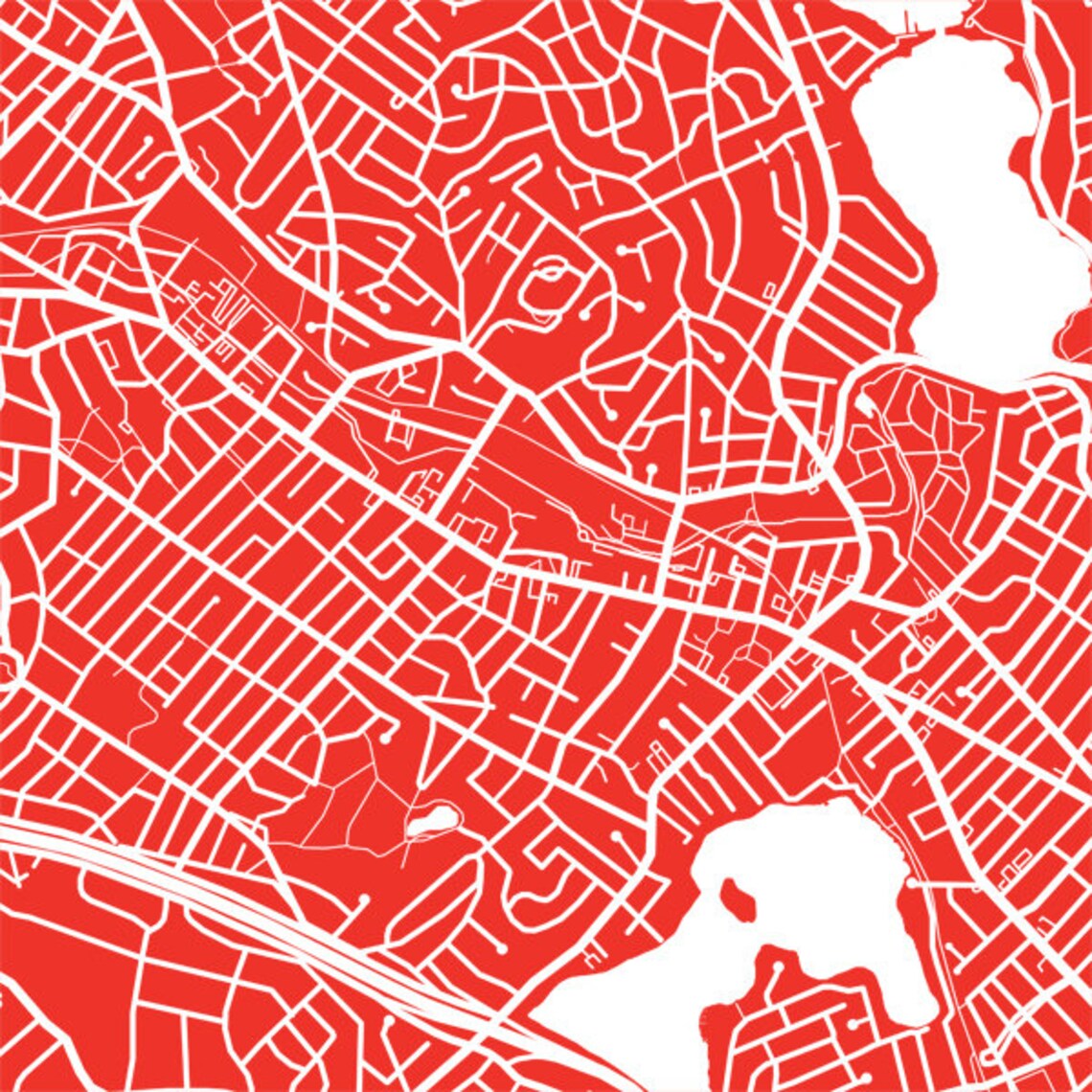 Arlington, MA Map Print - Massachusetts Poster - Etsy