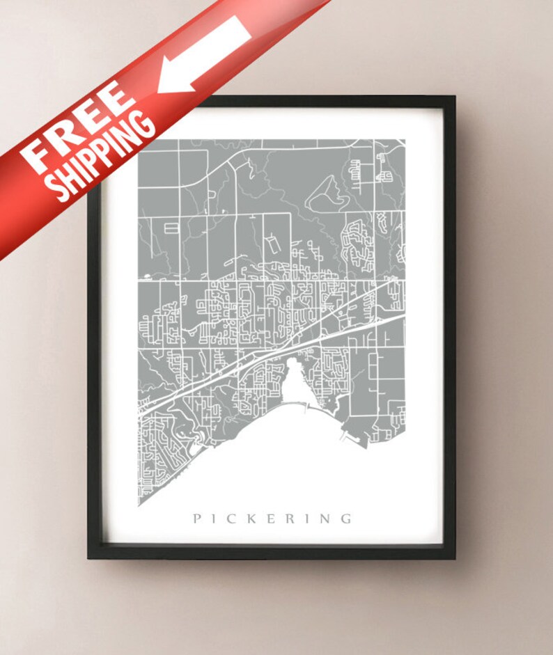 Pickering Ontario Map Print | Etsy