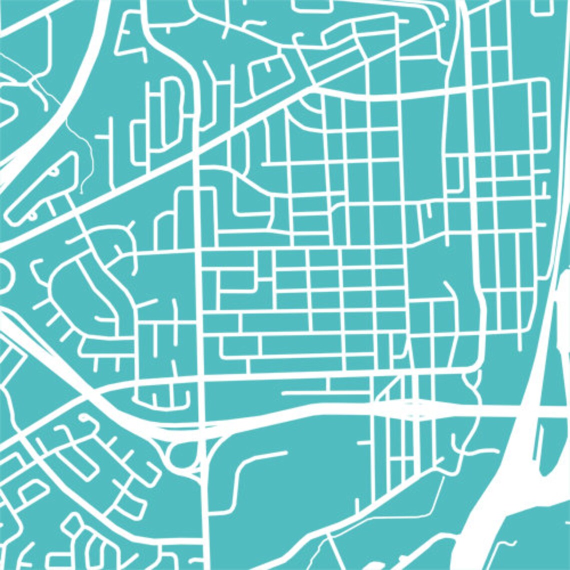 Thorold ON Map Canada Wall Art Ontario Niagara Region | Etsy