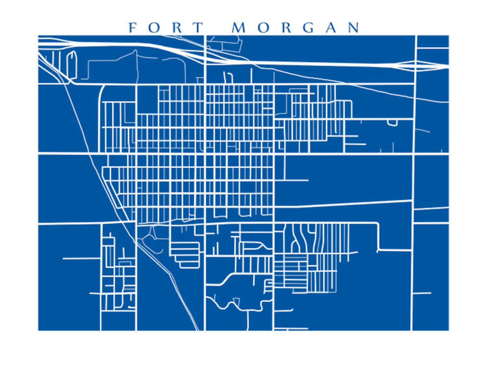Fort Morgan Map Print Colorado Poster | Etsy