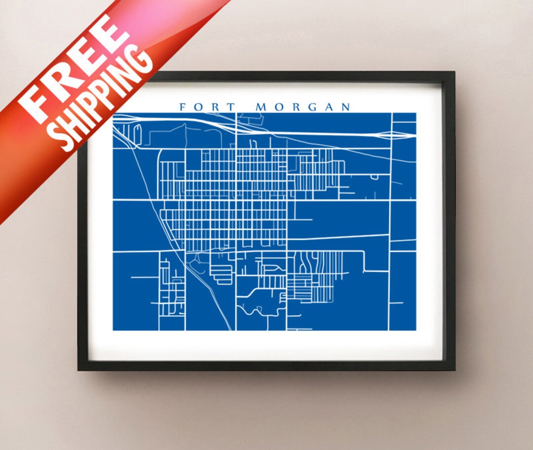 Fort Morgan Map Print - Colorado Poster - Etsy