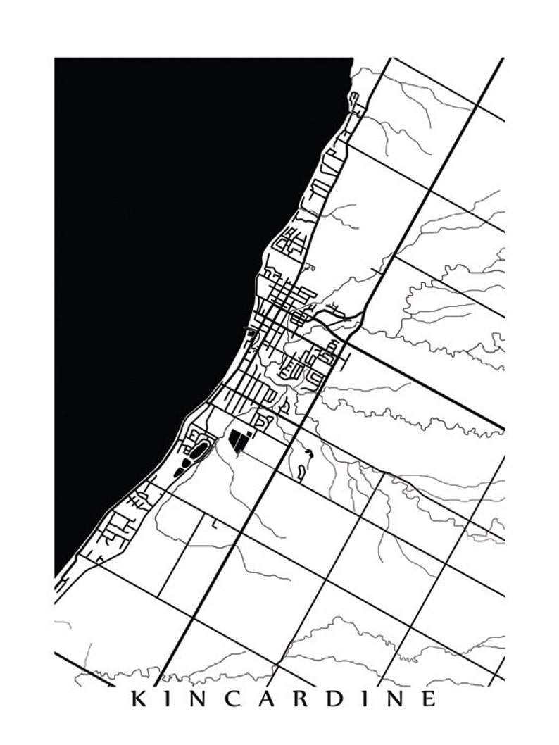 Kincardine Map Print Ontario Poster Art - Etsy