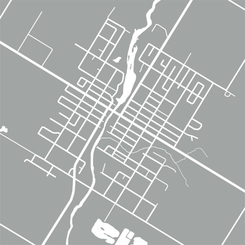 Mitchell ON Map Print Ontario Poster Art - Etsy