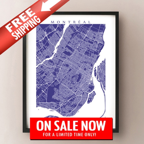 Montreal Map - Etsy Canada