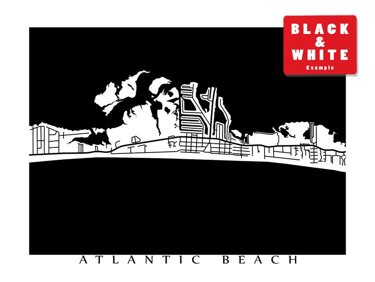 Atlantic Beach Map Print North Carolina Poster | Etsy
