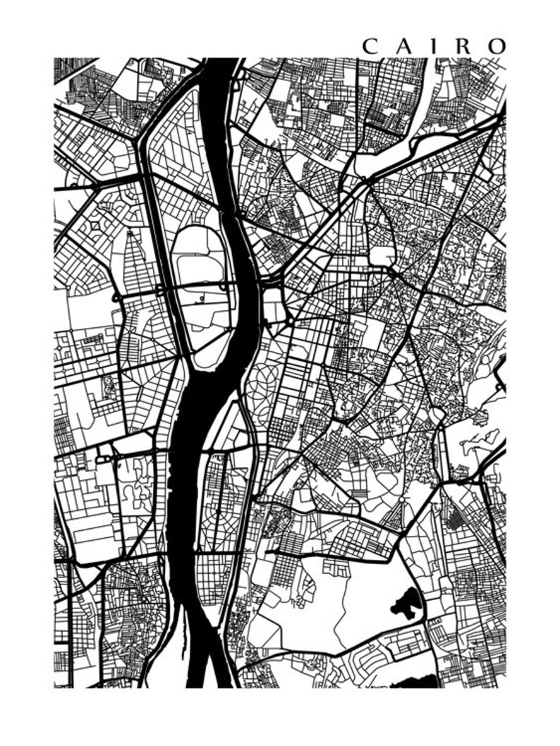 Cairo Map Art - Etsy