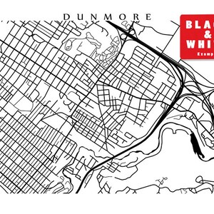 Dunmore, PA Map - Pennsylvania Poster - Etsy