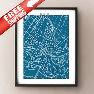 Bühl Map Print - Germany Poster - Etsy
