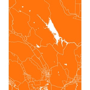 Napa County Map Print - California Poster - Etsy