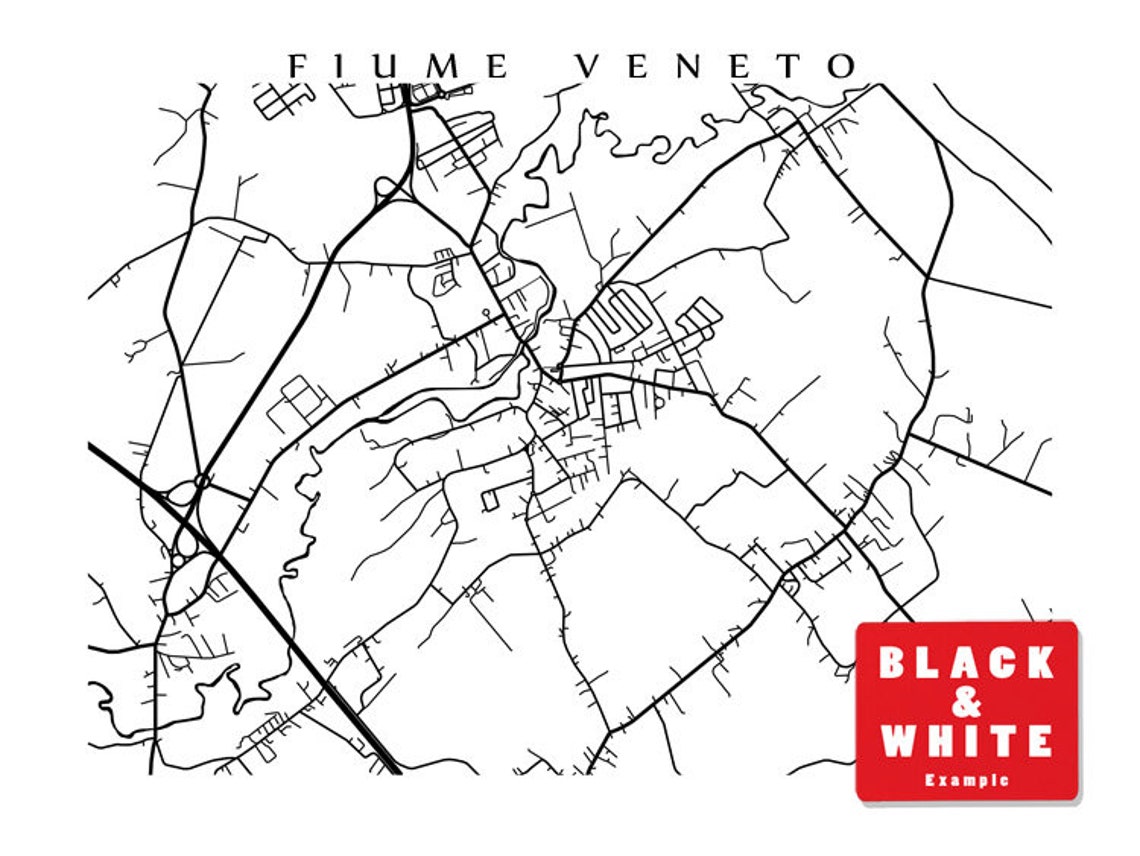 Fiume Veneto Italy Map Print | Etsy