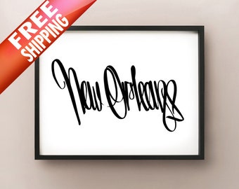 New Orleans Script - Etsy