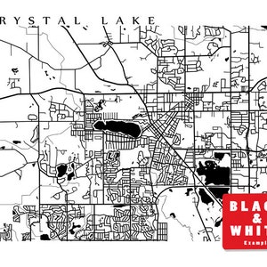 Crystal Lake, IL City Map Print - Etsy