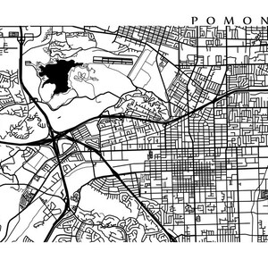 Pomona Map - California Print - Etsy
