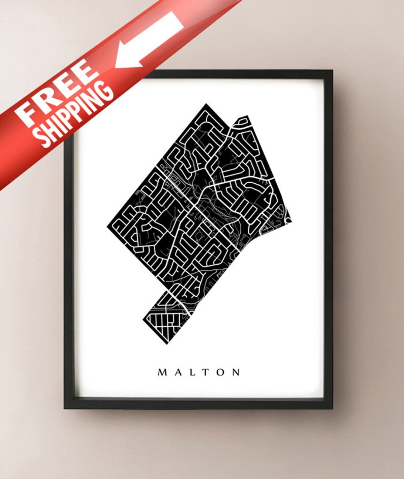 Malton Map Mississauga ON Neighbourhood Art Print | Etsy