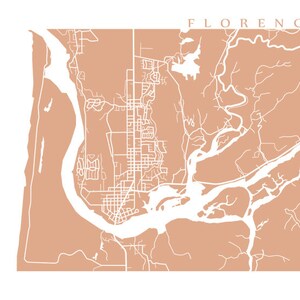 Florence, OR Map Print - Oregon Art Poster - Etsy