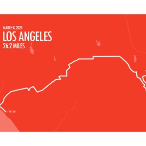 Los Angeles Marathon Print 2020 - Etsy