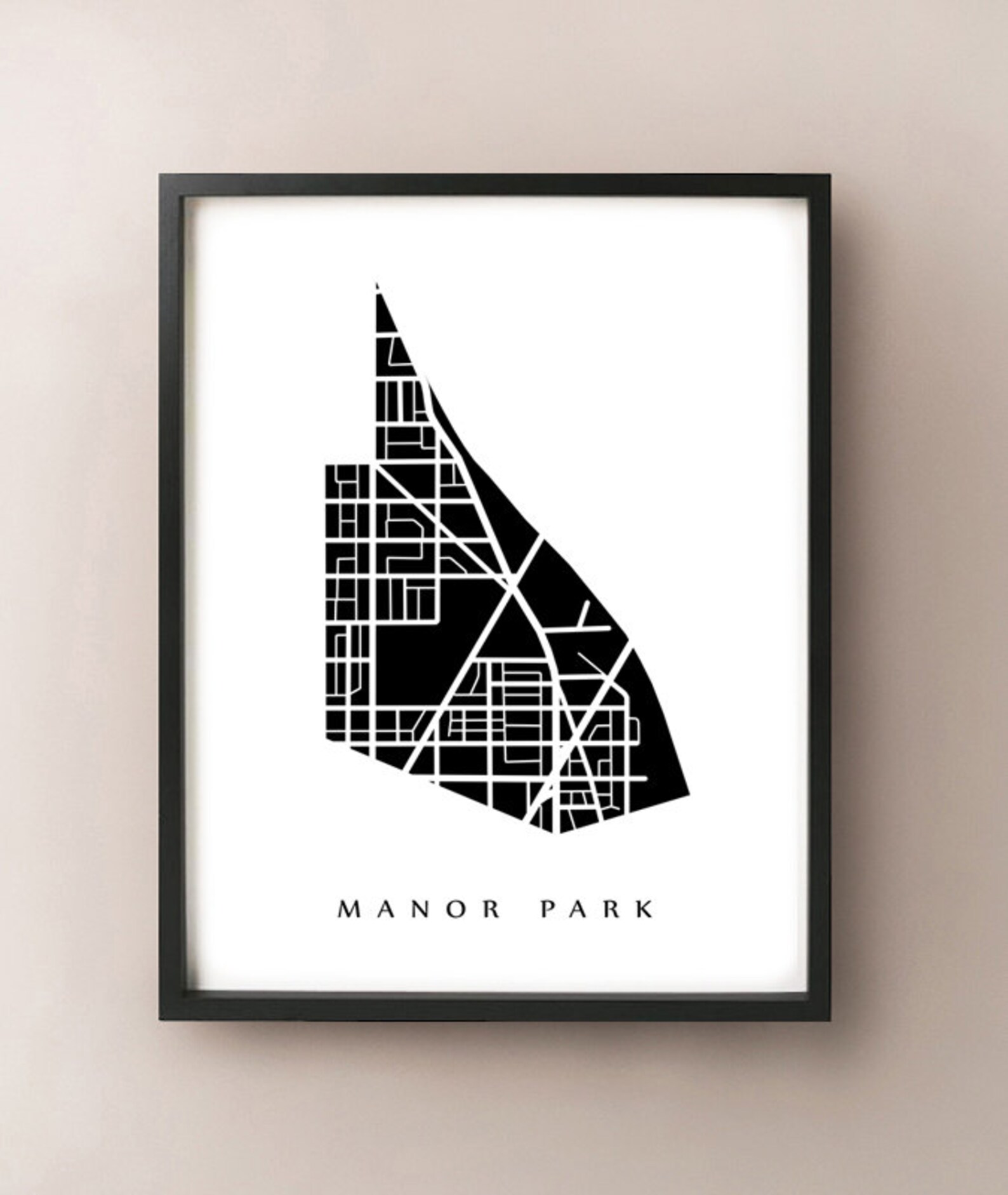 Manor Park, DC Map - Washington DC Neighborhood Art Print - Etsy