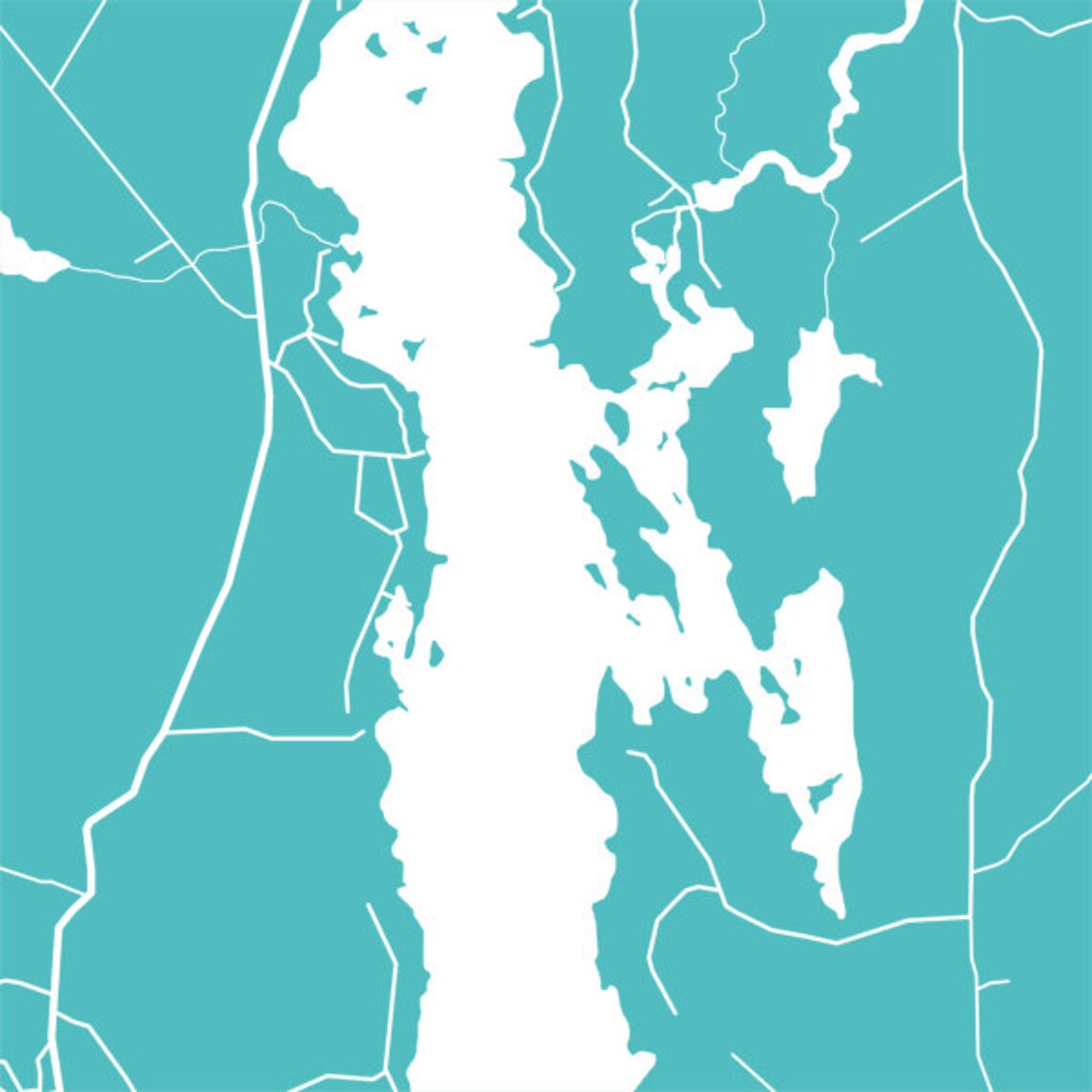 Aylesford Lake Nova Scotia Lake George Loon Lake NS Map - Etsy